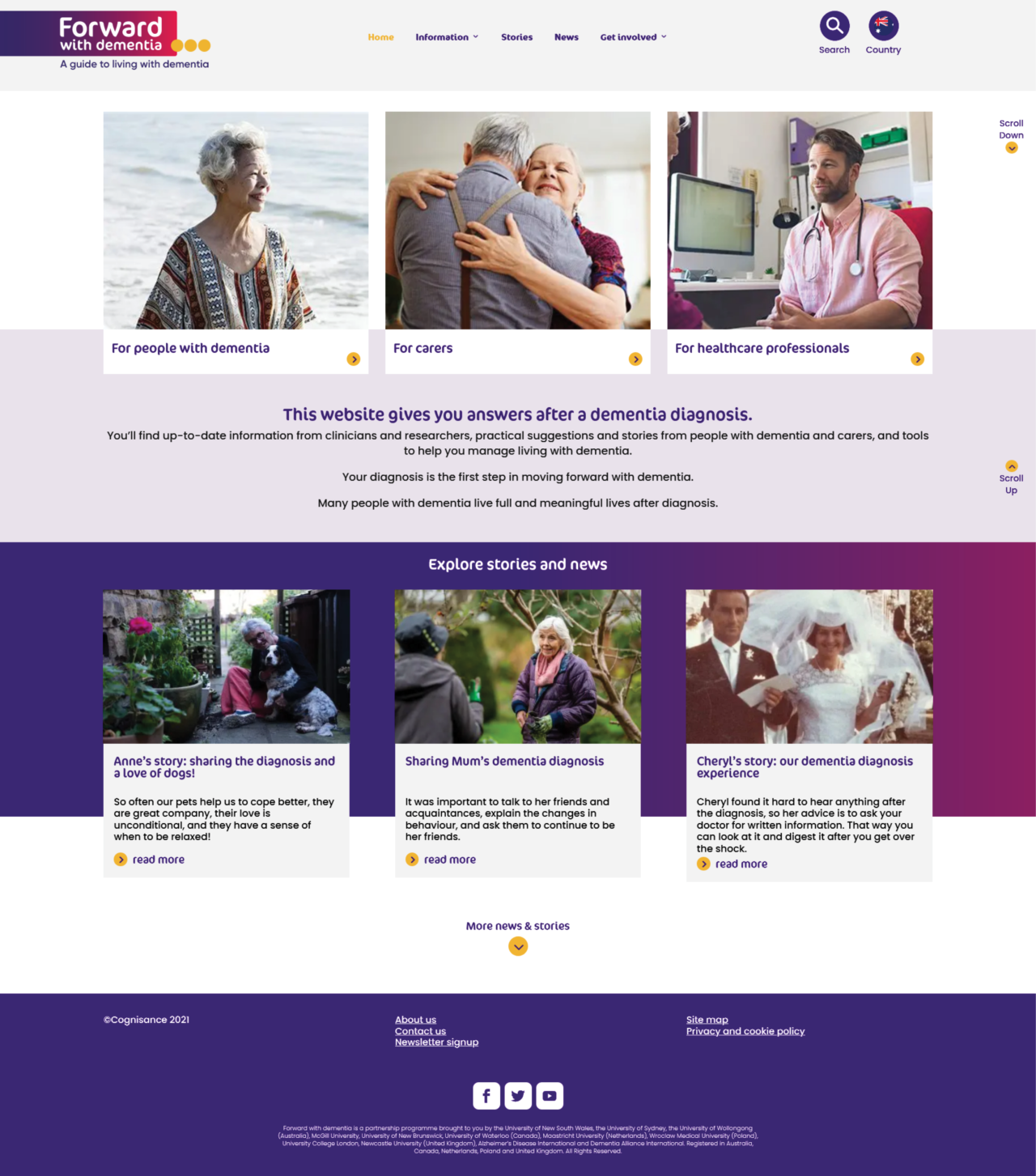 Improving the Forward with Dementia website | Australia